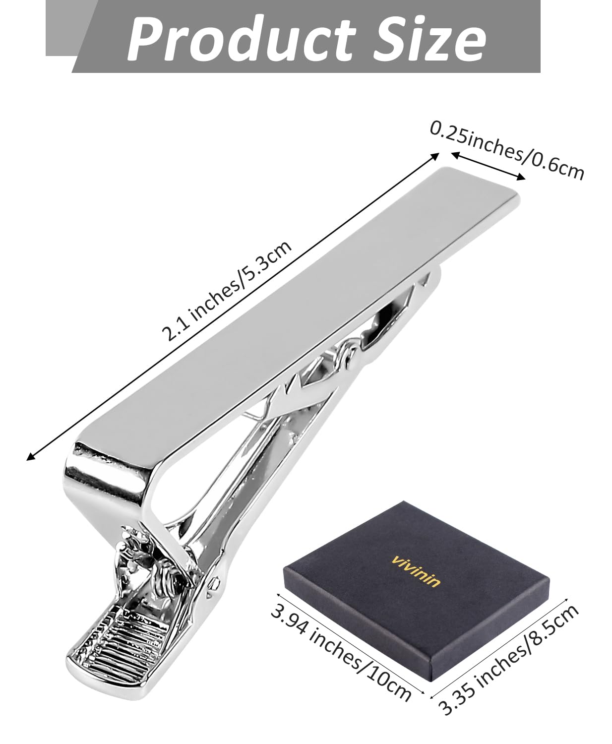 Snapklik.com : Vivinin 5P Tie Clips For Men, 5 Different Classic Tie ...