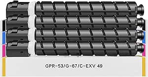BAQU for Canon GPR-53 C-EXV-49 Toner Cartridge Compatible Use With ImageRUNNER ADVANCE C3020 ...