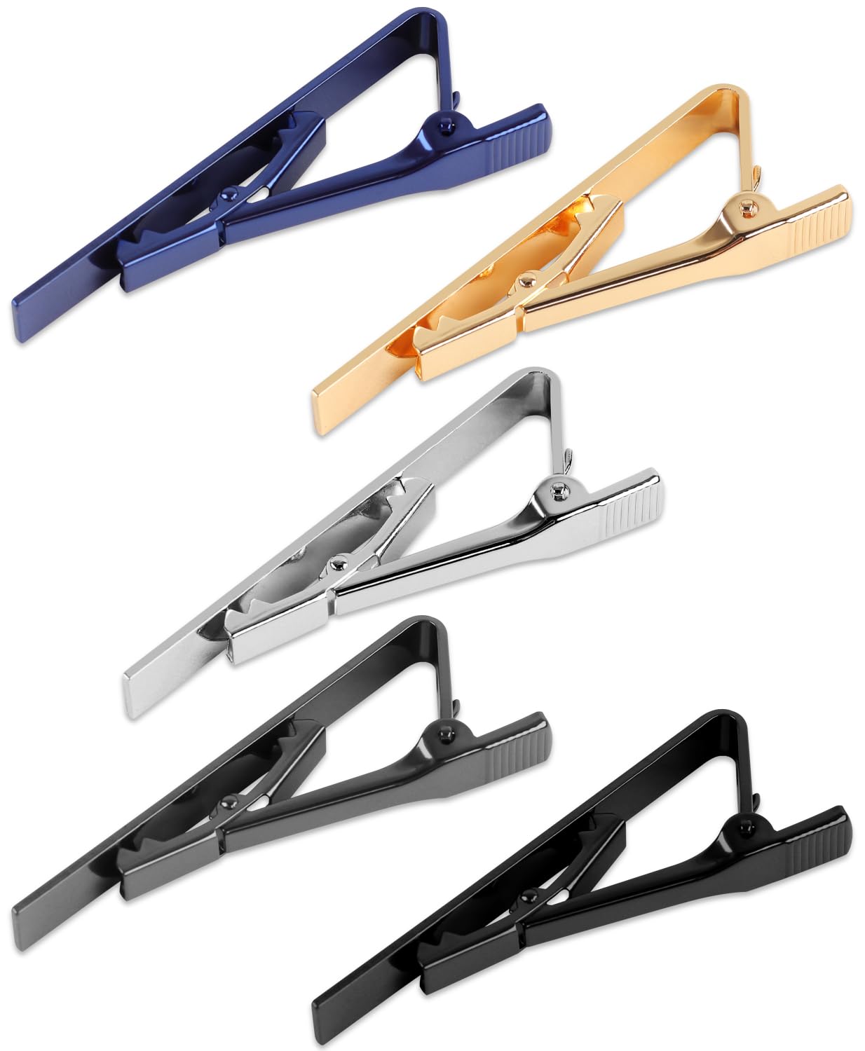 Snapklik.com : Vivinin 5P Tie Clips For Men, 5 Different Classic Tie ...