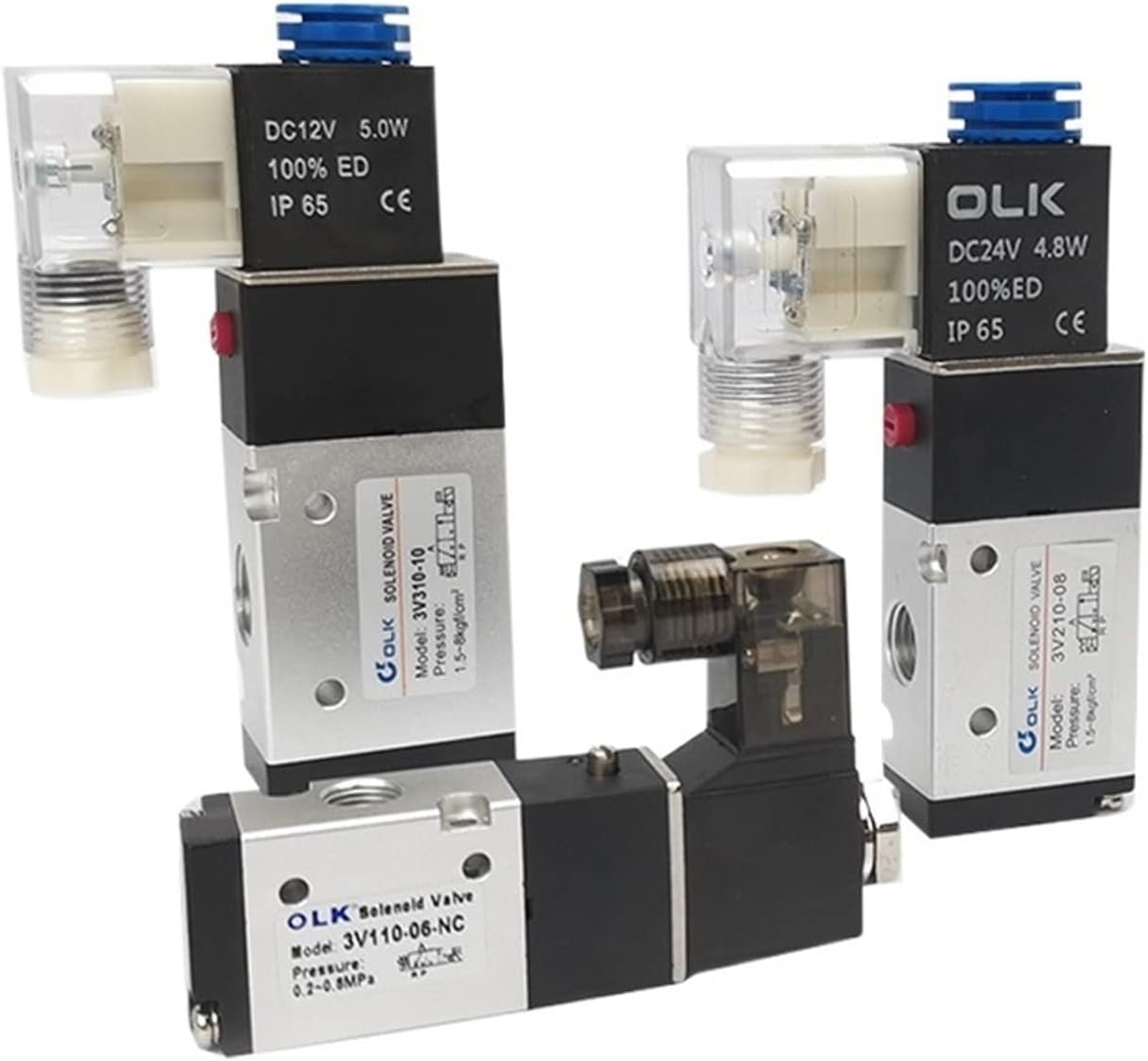 Amazon.com: 3V110/210/310-06/08/10 Electromagnetic Solenoid Valve 3 Way ...