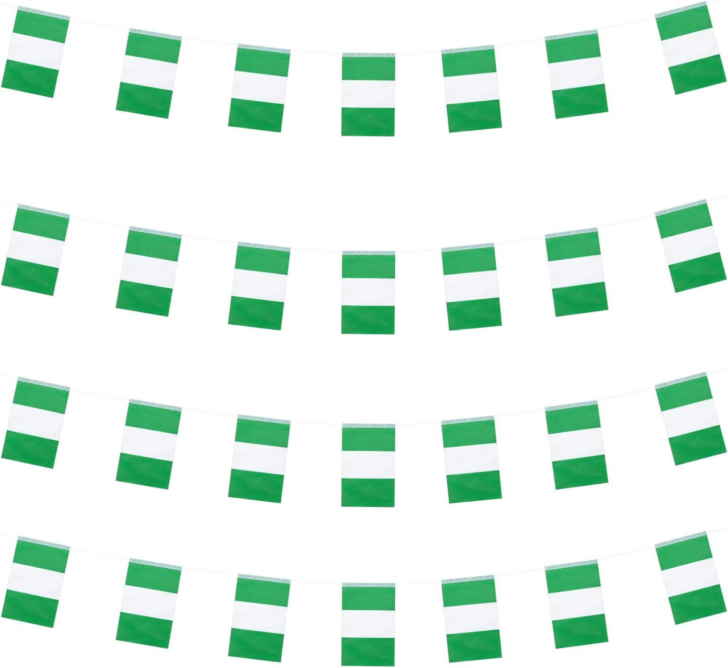 Amazon.com: WXTWK Nigeria Flags Nigerians Small Mini Pennant String ...