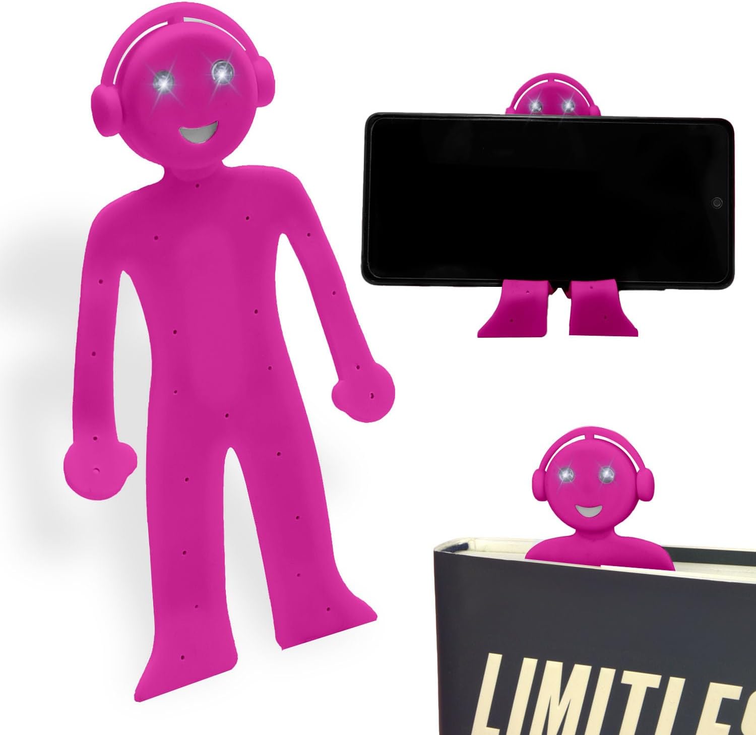 Bendy Novelty Lamp - Clip-on Book Light, Man-Shaped for Bed Reading ...