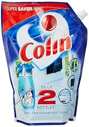 Colin 1 Litre Refill + 500ml Spray, Glass and Surface Cleaner Liquid ...