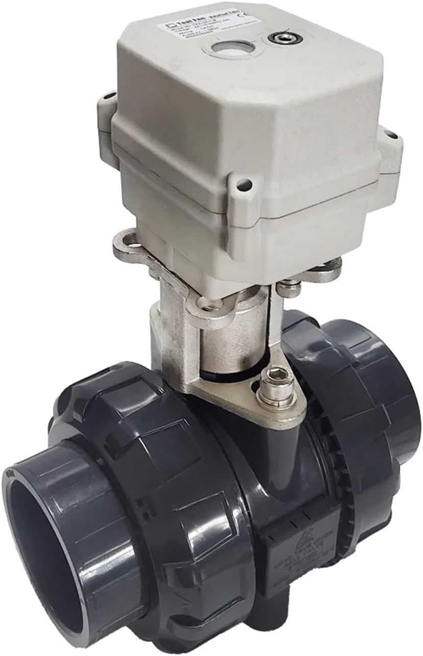 2“ Electric Valve Plastic True Union DN50 Motorized Valve 15Nm Actuator ...