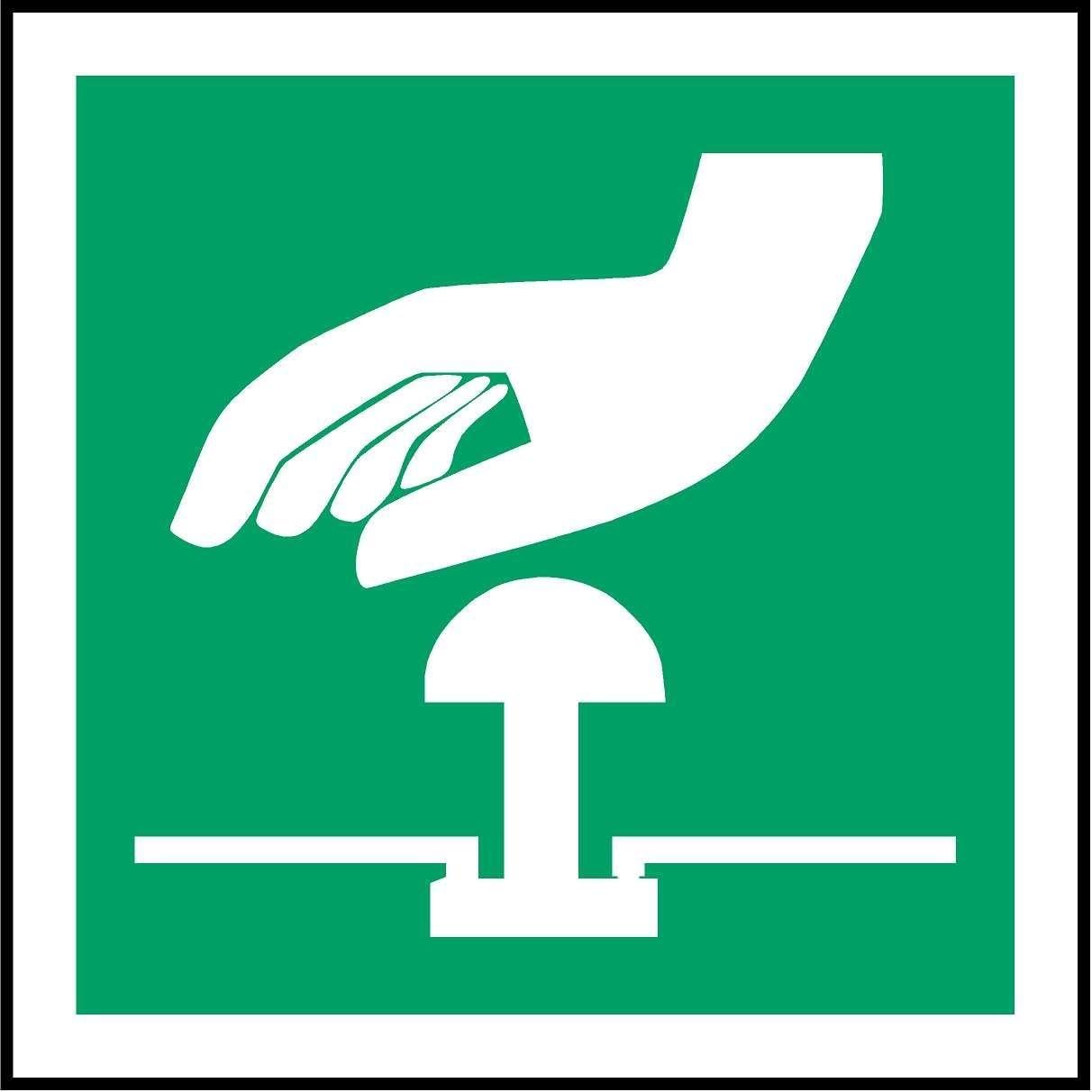 ISO Sicherheitskennzeichen Internationale Not-Aus-Knopf-Symbol-Zeichen ...