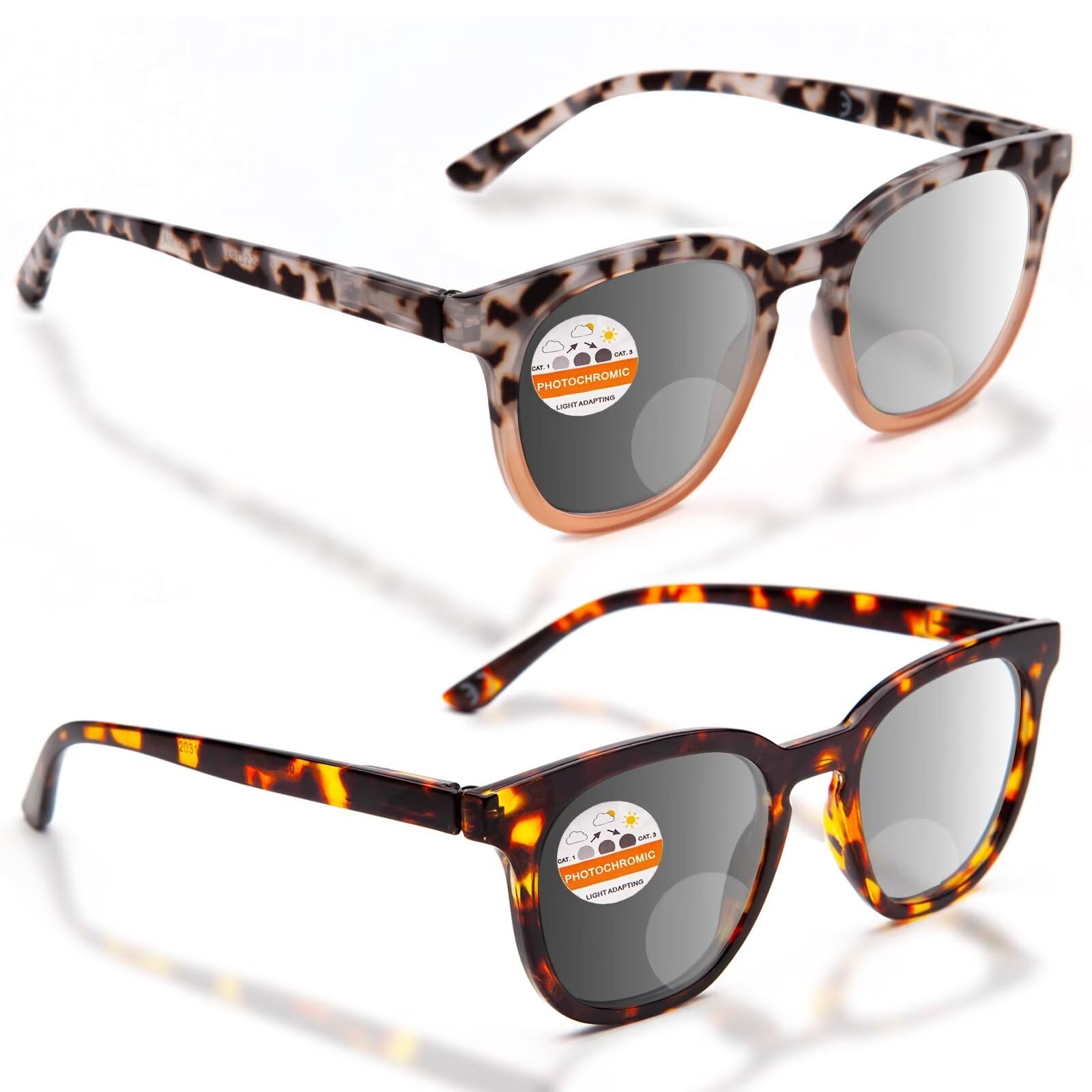 Amazon.com: LianSan 2Pack Photochromic Bifocal Reading Sunglasses for ...