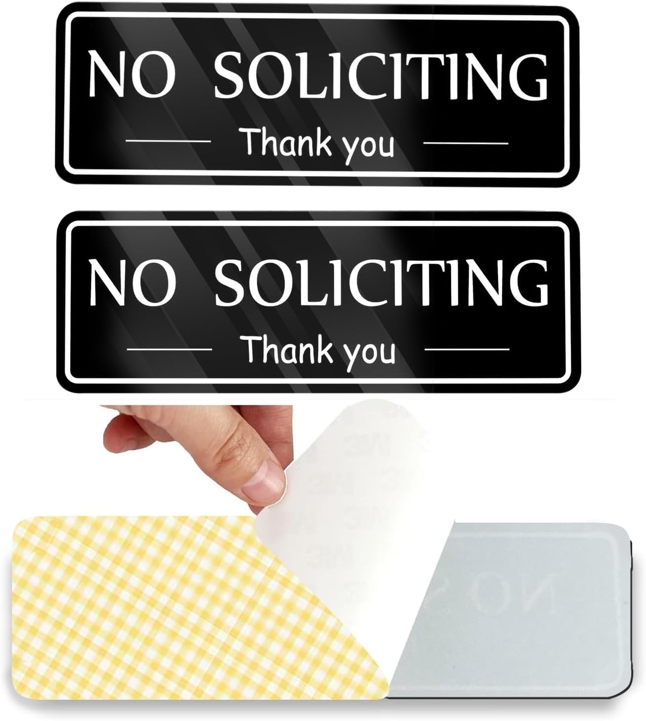 Amazon.com : No Soliciting Sign for House Front Door, Strong Self ...