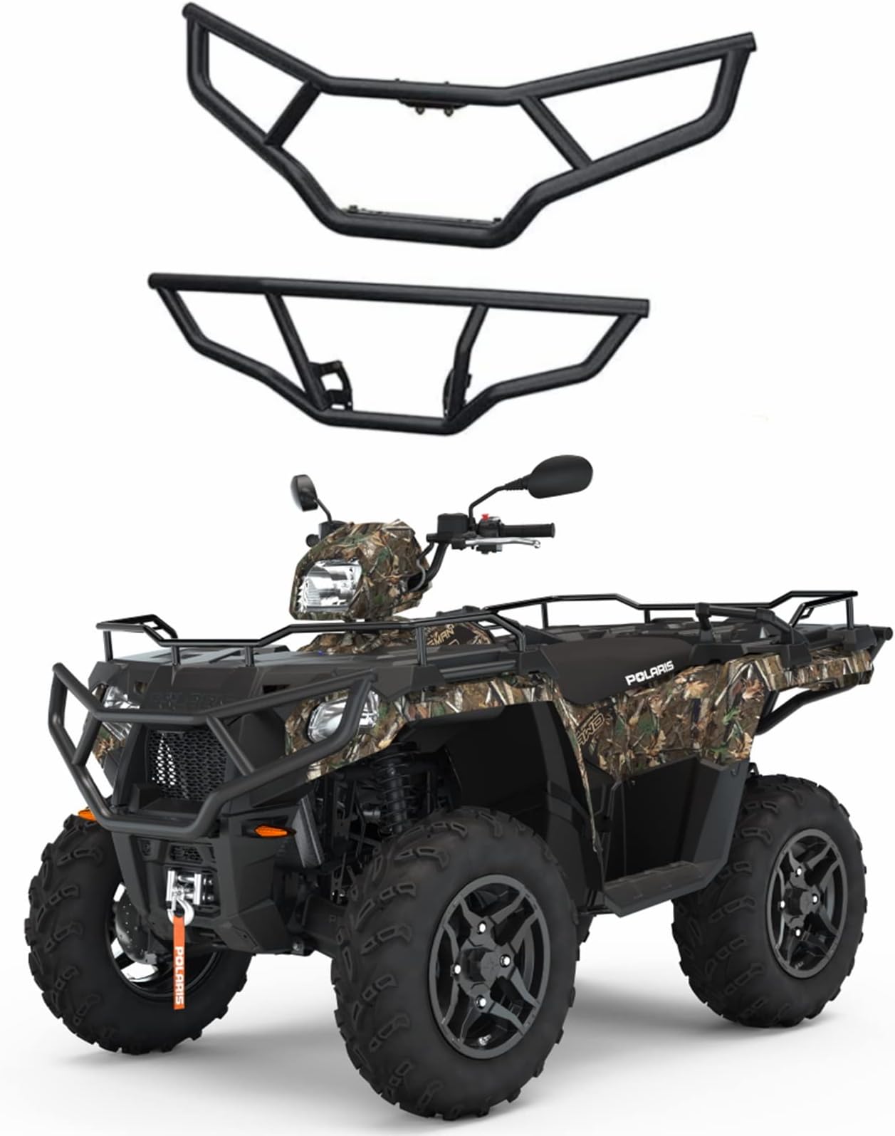 Amazon.com: 2Pcs ATV Front and Rear Bumpers Compatible with 2014-2020 ...