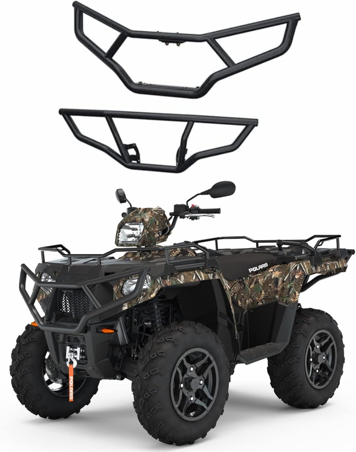 Amazon.com: 2Pcs ATV Front and Rear Bumpers Compatible with 2014-2020 ...