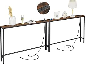 Amazon.com: ManGuish 94.4" Long Console Table with Charging Station ...