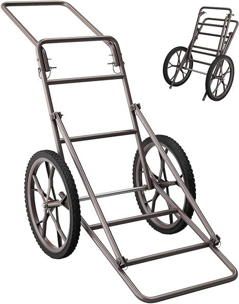 Amazon.com : Goplus Folding Deer Cart, 500LBS Deer Hauler with Big ...