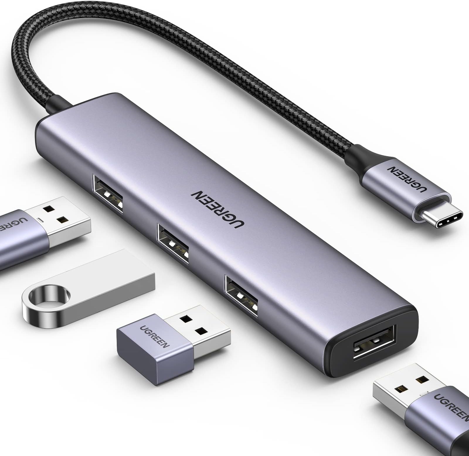 Hama USB 3.1 Type-C Hub, 4-fach externer USB-Verteiler, Multi-USB-Hub ...