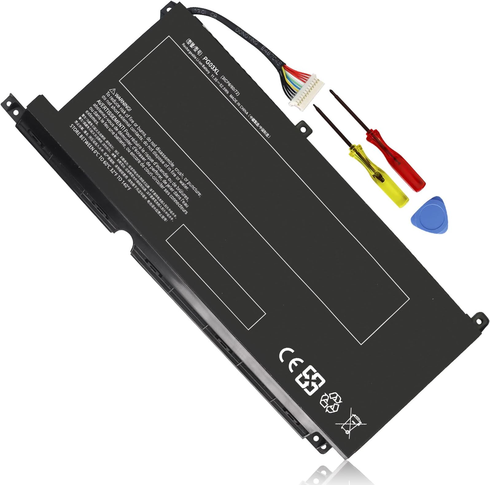 Amazon.com: 52.5Wh PG03XL Laptop Battery for HP Pavilion Gaming 15-DK ...
