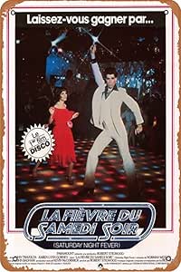 Amazon.com : Retro Metal Sign Saturday Night Fever Movie Cafe Wall Art ...
