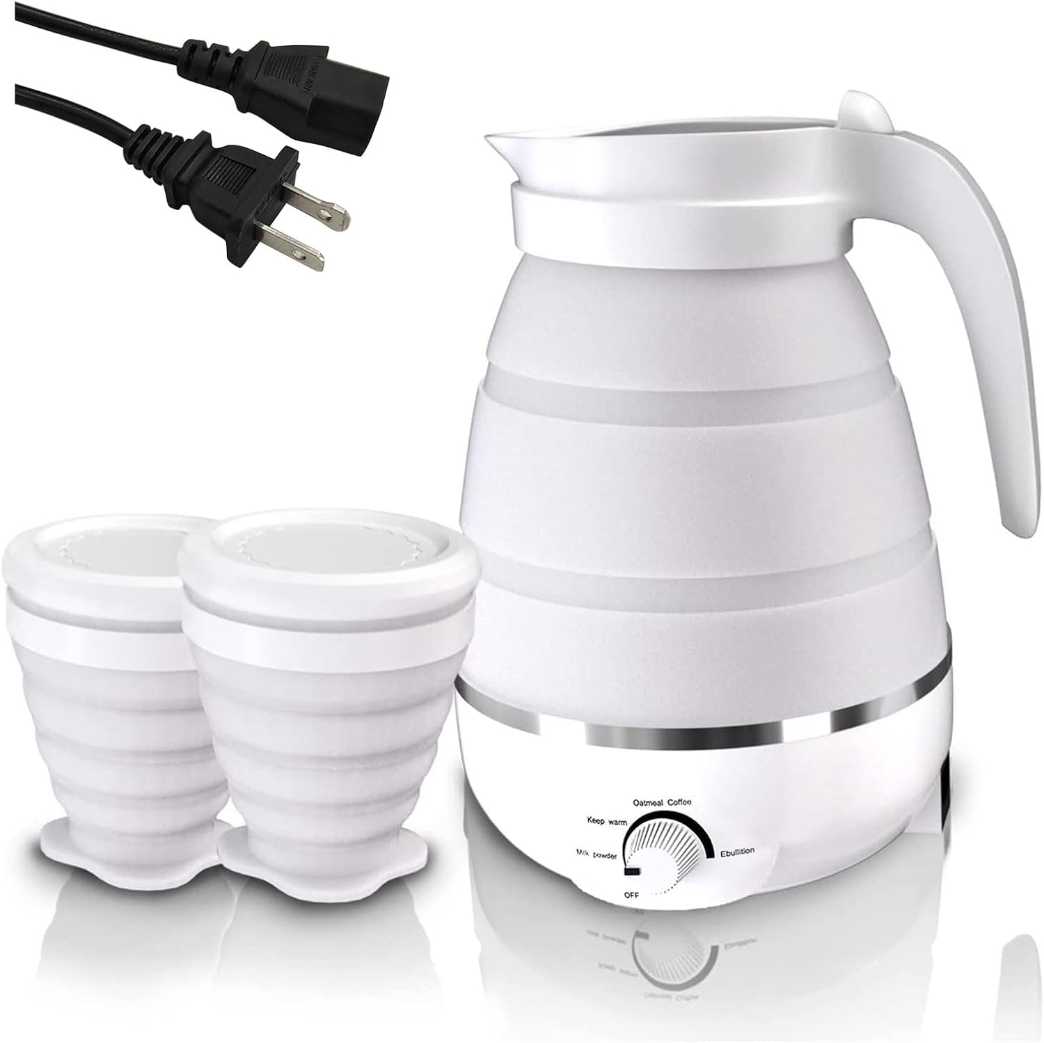 Amazon.com: Qivine Collapsible Travel Kettle, Silicone Portable Water Boiler Kettle Electric ...