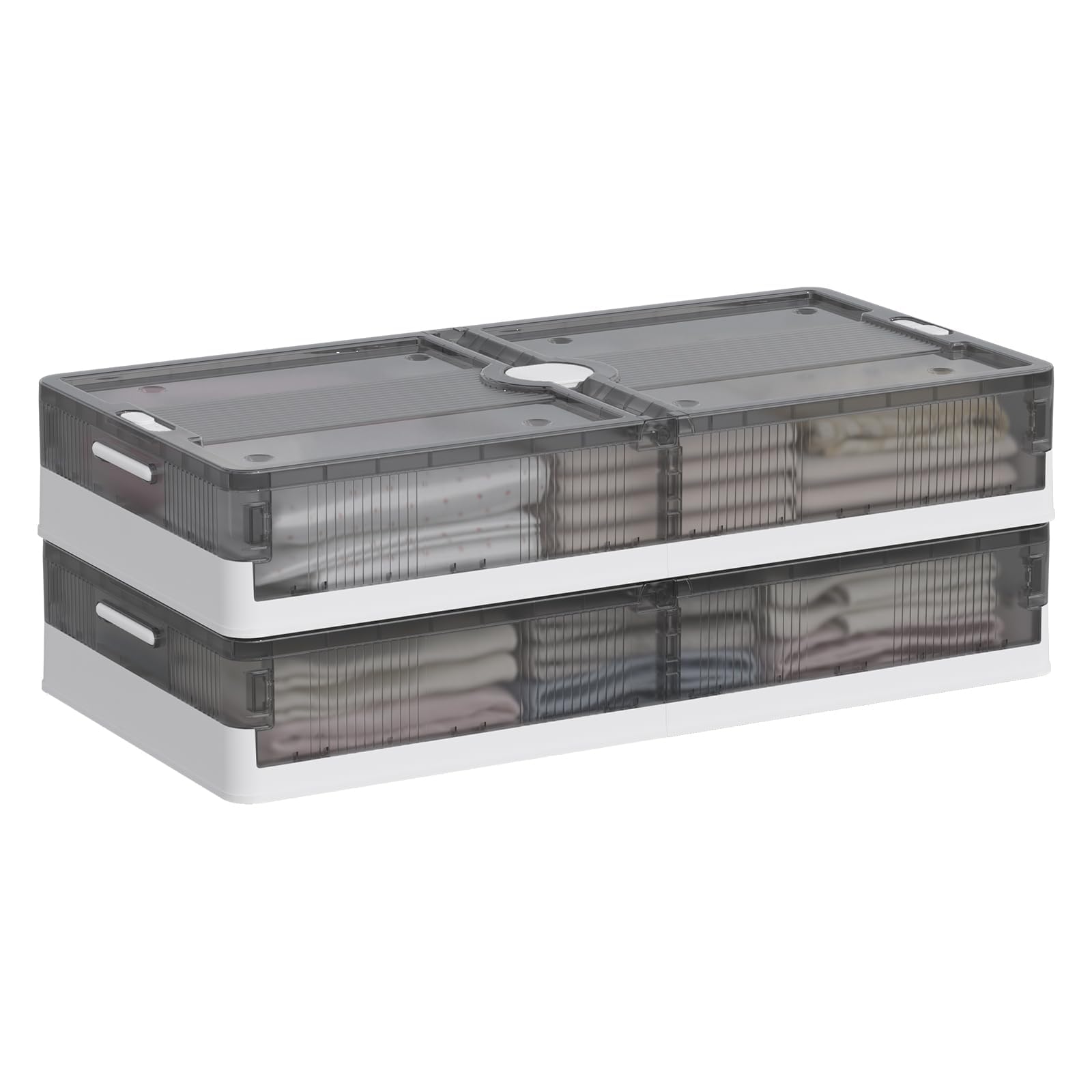 Under Bed Storage 2 Pack, Stackable Under Bed Storage Containers with ...