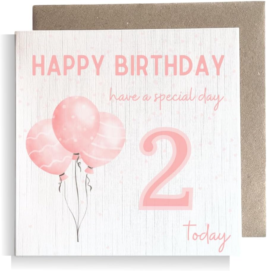 Twizler 2nd Birthday Card Girl Fairy Princess - Girls Age 2 Year Old ...