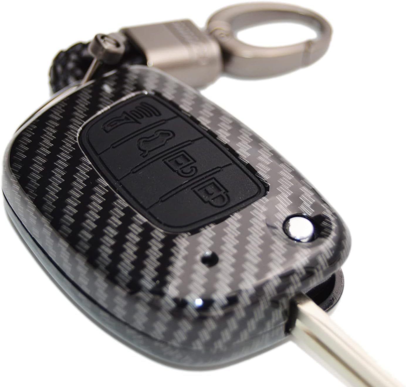 Amazon.com: 2-Layers Hybrid Carbon Key Fob Cover Case Protector for ...