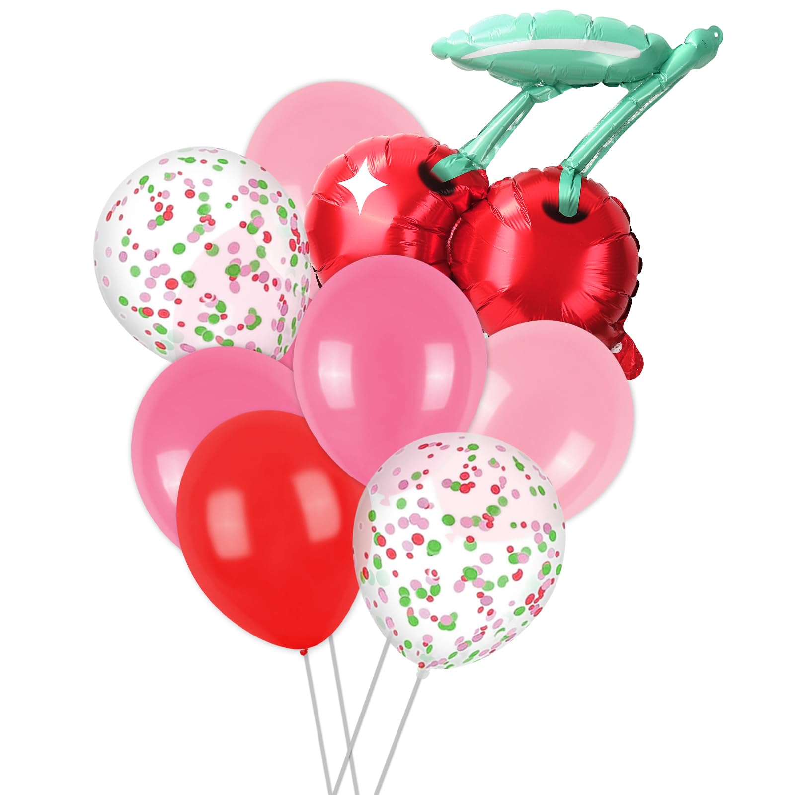 Amazon.com: JarThenaAMCS 33Pcs Cherry Balloons Giant Berry Cherry Foil ...