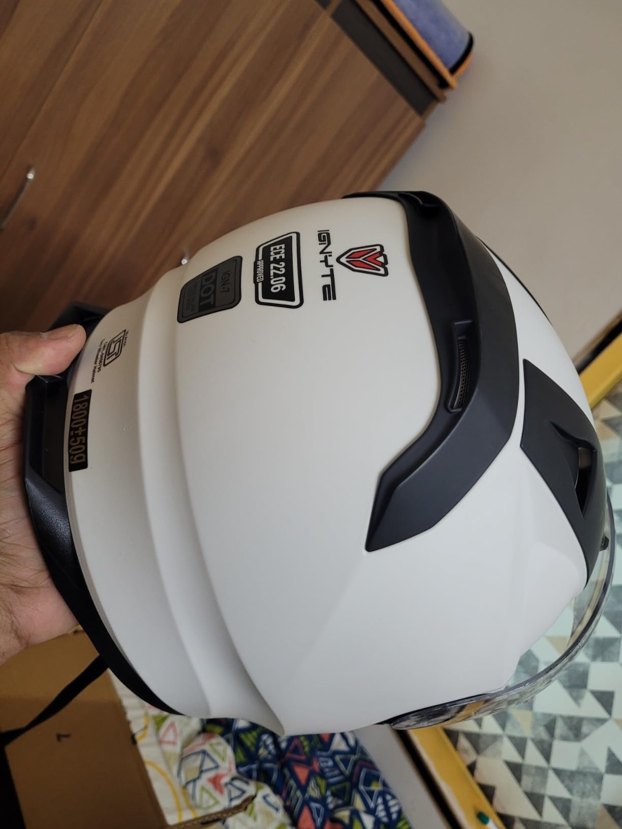 Ignyte IGN-7 ECE 22.06/ISI/DOT Certified Double Visor Full Face Helmet ...