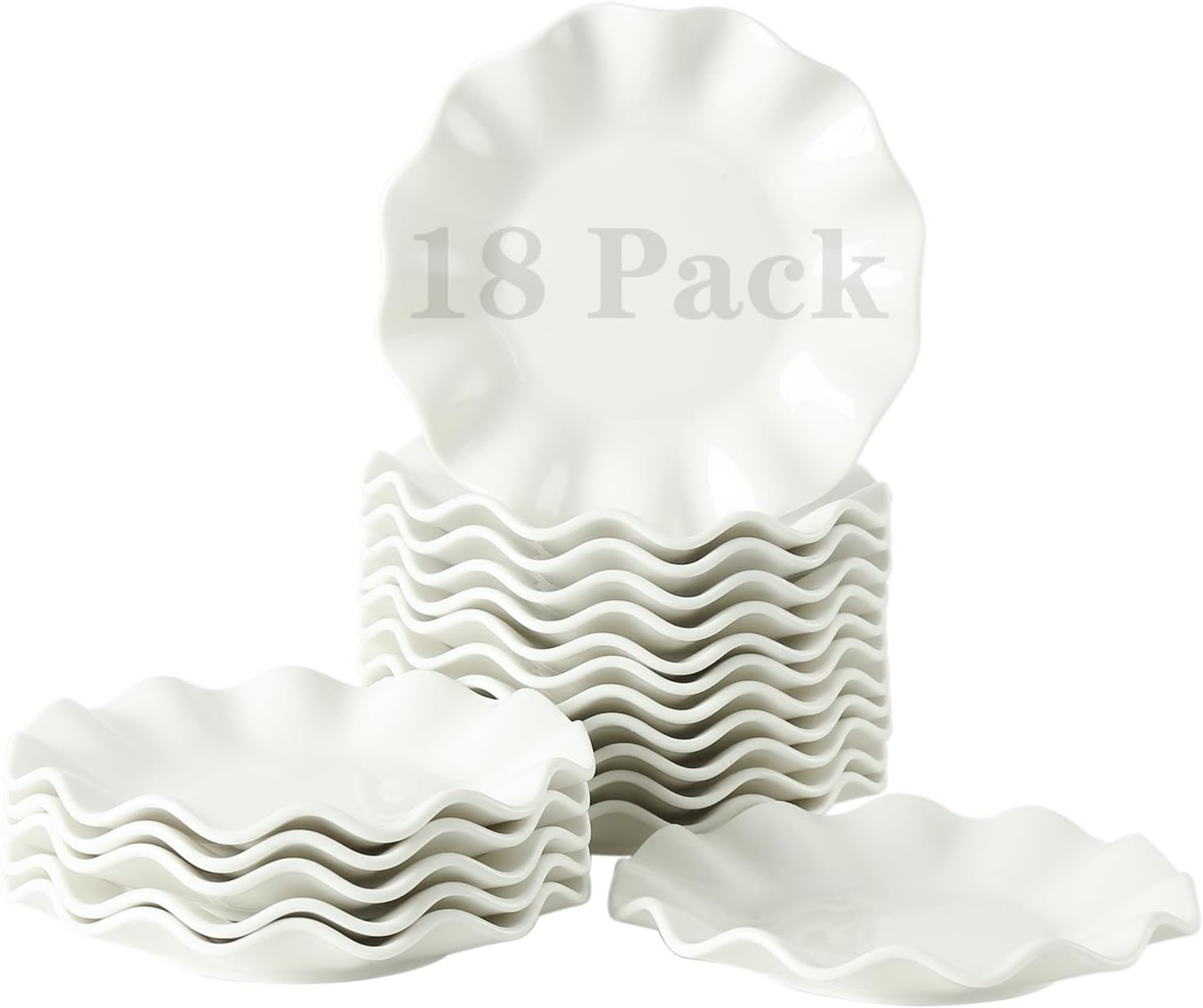 Amazon.com | BABALIU 7 Inch Porcelain Small Dinner Plates, Set of 12 ...