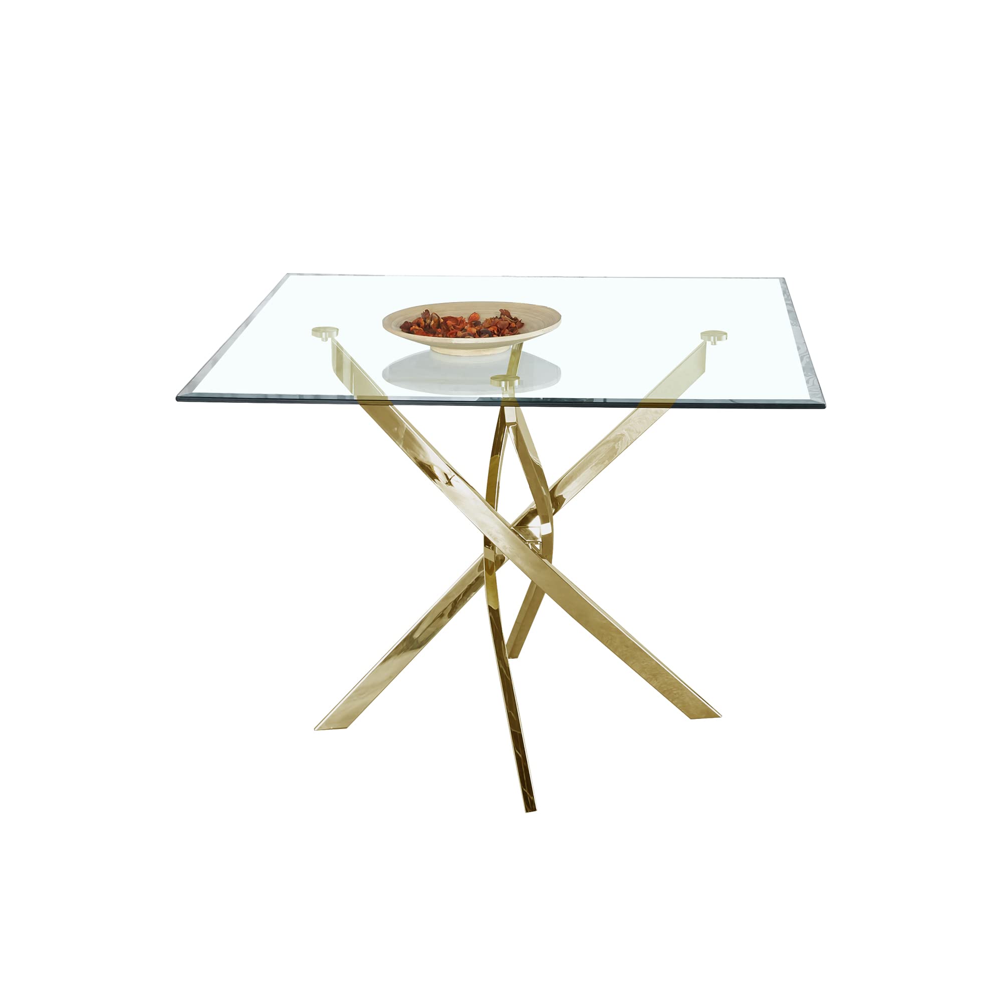 Amazon.com - 36" Glass Dining Table,Glass Dining Room Table for 4 ...