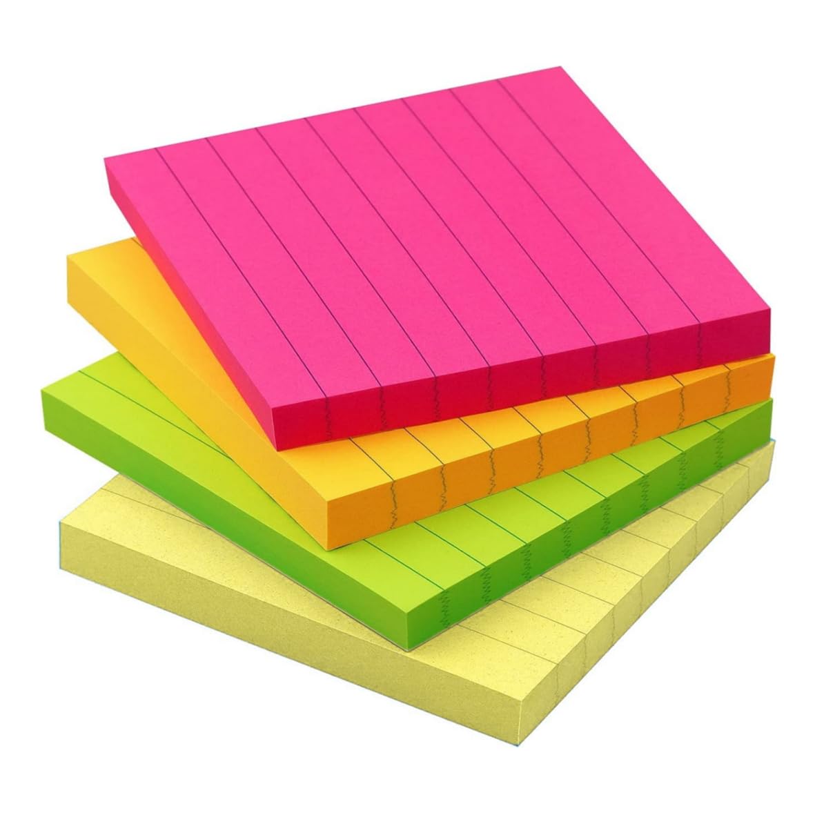 Large Lined Sticky Notes Pads, 4 Pieces Clear Large Post It Notes Lined ...