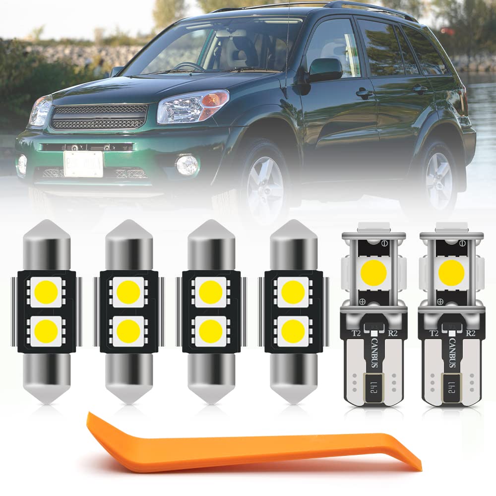 Amazon.com: 7pcs LED Interior Lights Bulb Kit for Toyota RAV'4 2001 ...