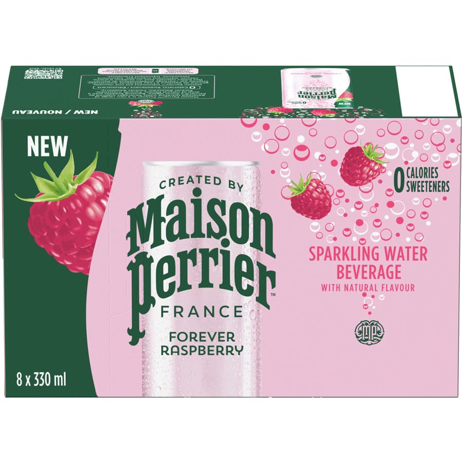 Amazon.com: Maison Perrier France Raspberry, Sparkling Water Beverage, Natural Raspberry Flavour ...