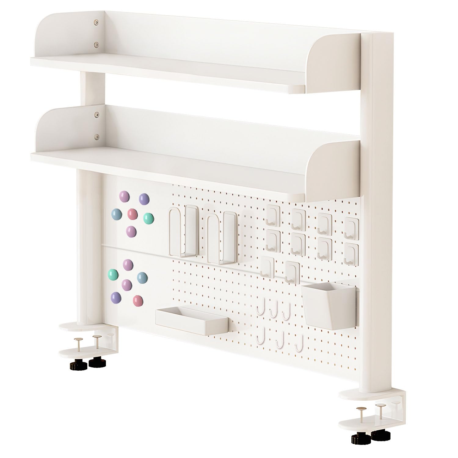 Snapklik.com : Jvsufuik Clamp On Desk Organizer Shelf,White Desk ...