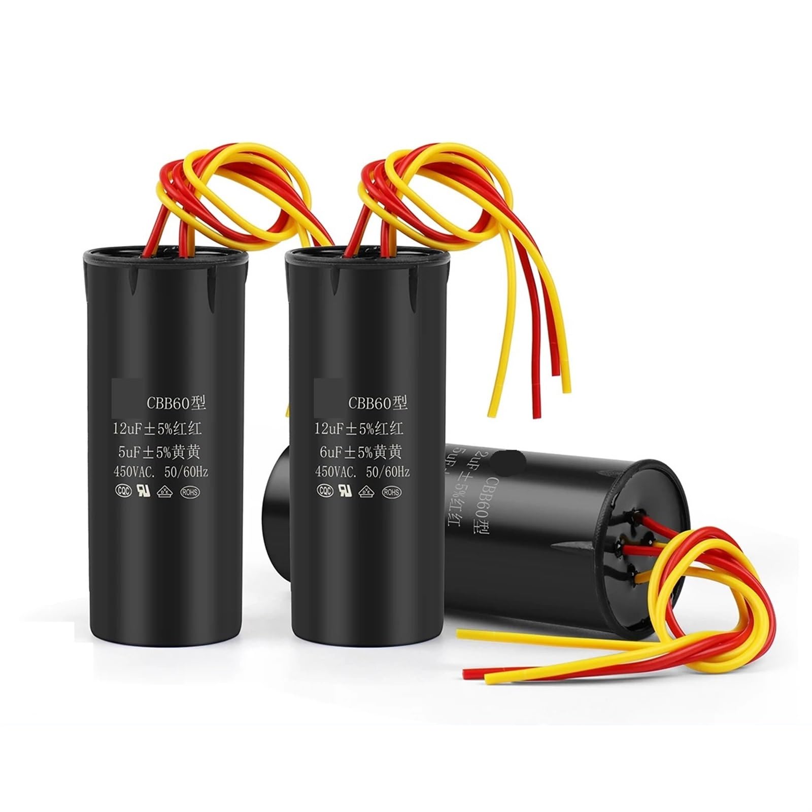 Air Conditioning Capacitor PATIKIL CBB60 4uf Running Capacitor,2Pcs AC ...