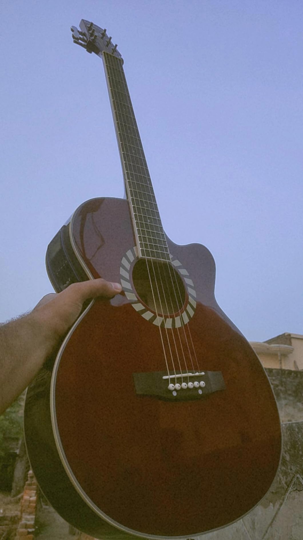 Neowood (FLY-MGE) Electro-Acoustic Guitar with Bag, Plectrums ...