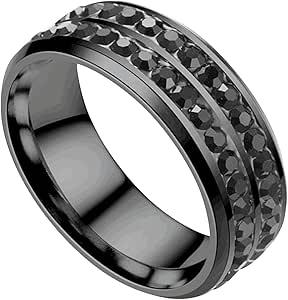 Amazon.com: Women Double Rows Stacking Ring Dainty Non Tarnish ...