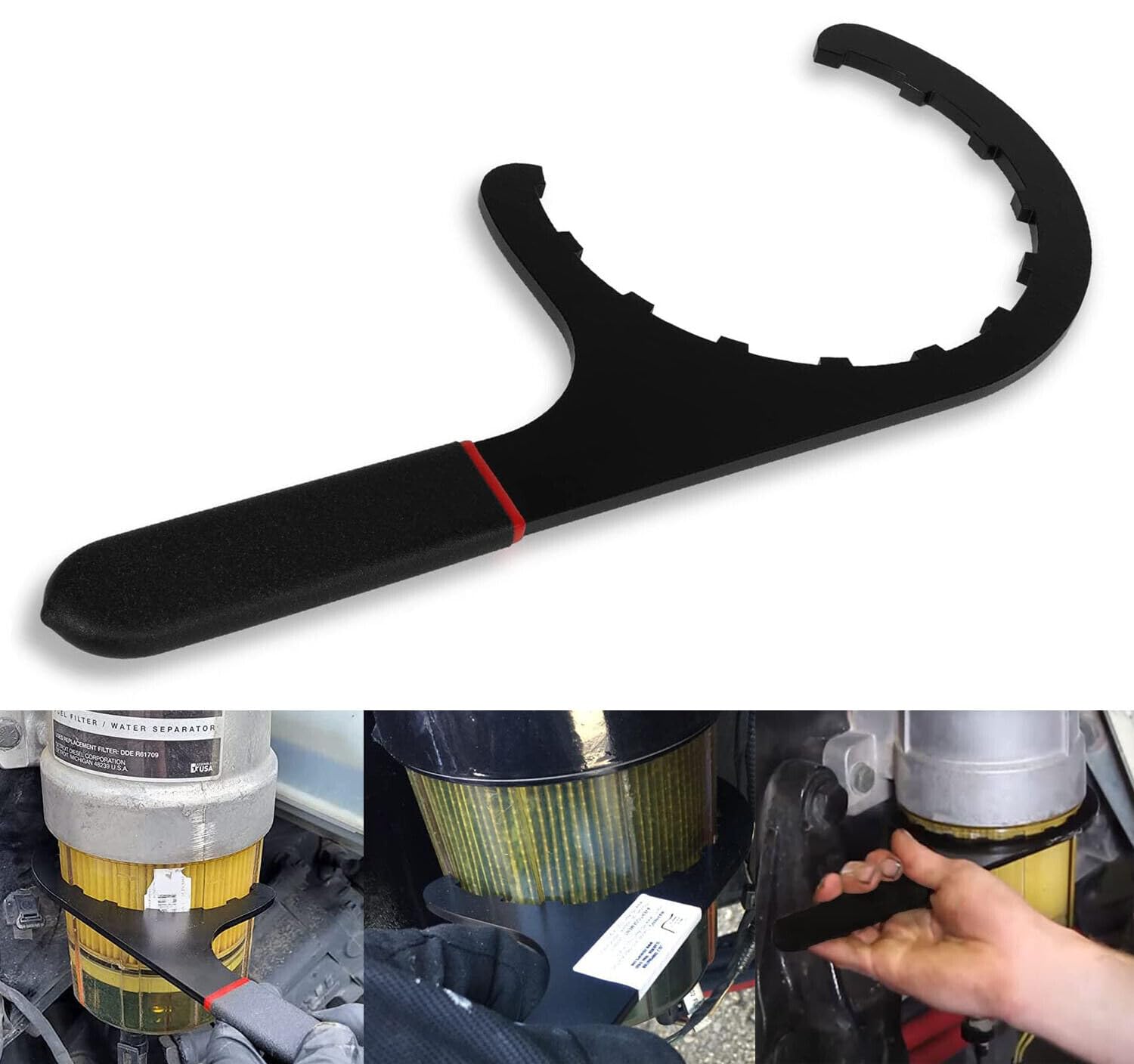 Amazon.com: VISVIC 61060 Diesel Fuel Filter Wrench Oil Filter Removal ...