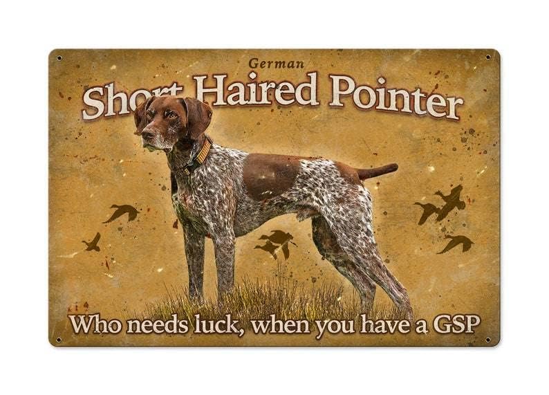Amazon.com: QKIODS German Shorthaired Pointer Funny Vintage Aluminum ...