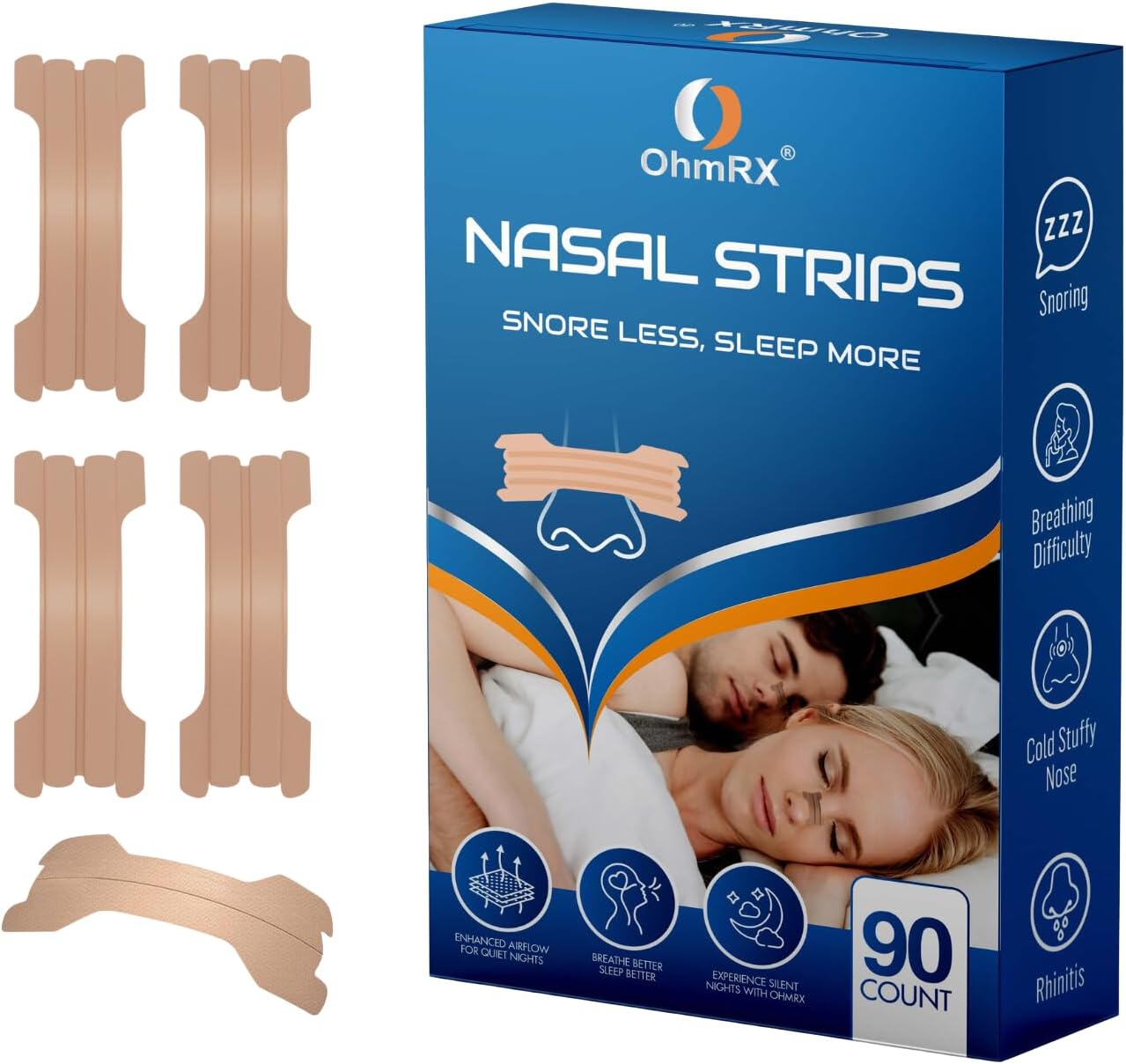 Amazon.com: Nasal Strips for Snoring - Anti Snoring Solution | Nose ...