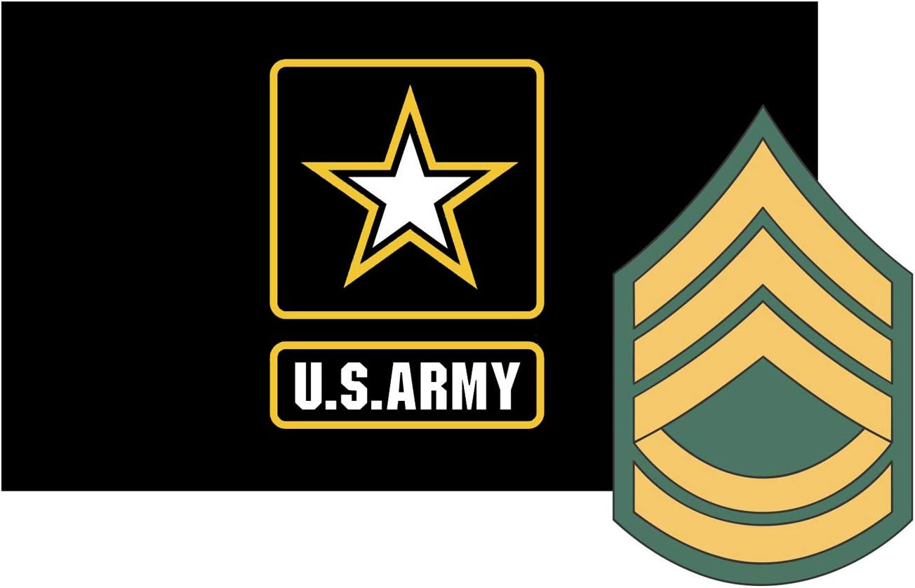 Amazon.com: Army Flag w/SFC Rank Sergeant First Class Vinyl Decal ...