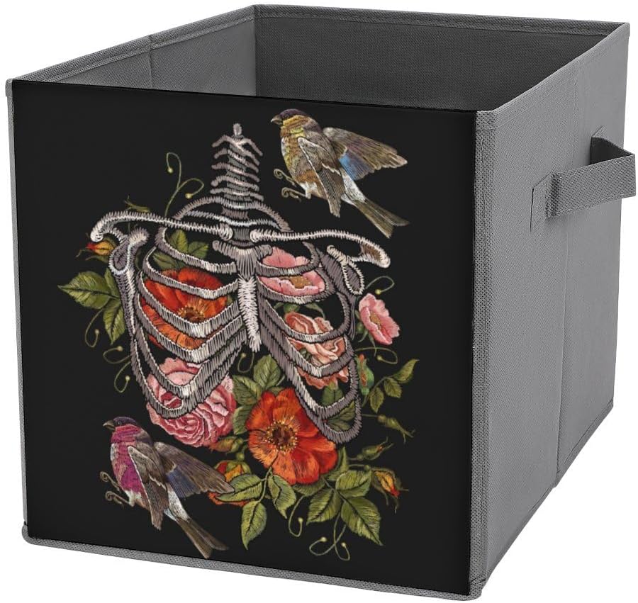 Amazon.com - MEIKKO Cube Storage Bins Gothic Skeleton,Storage Cubes ...