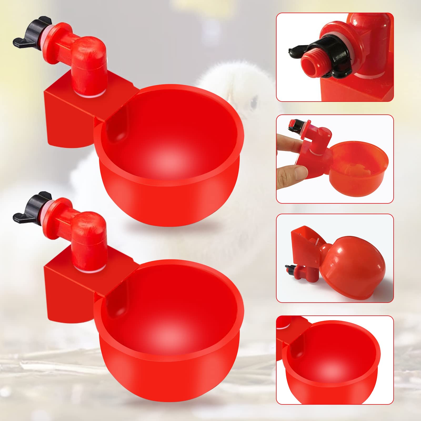 Duck Waterer No Mess Automatic Chicken Waterer Kit, 12L Automatic ...