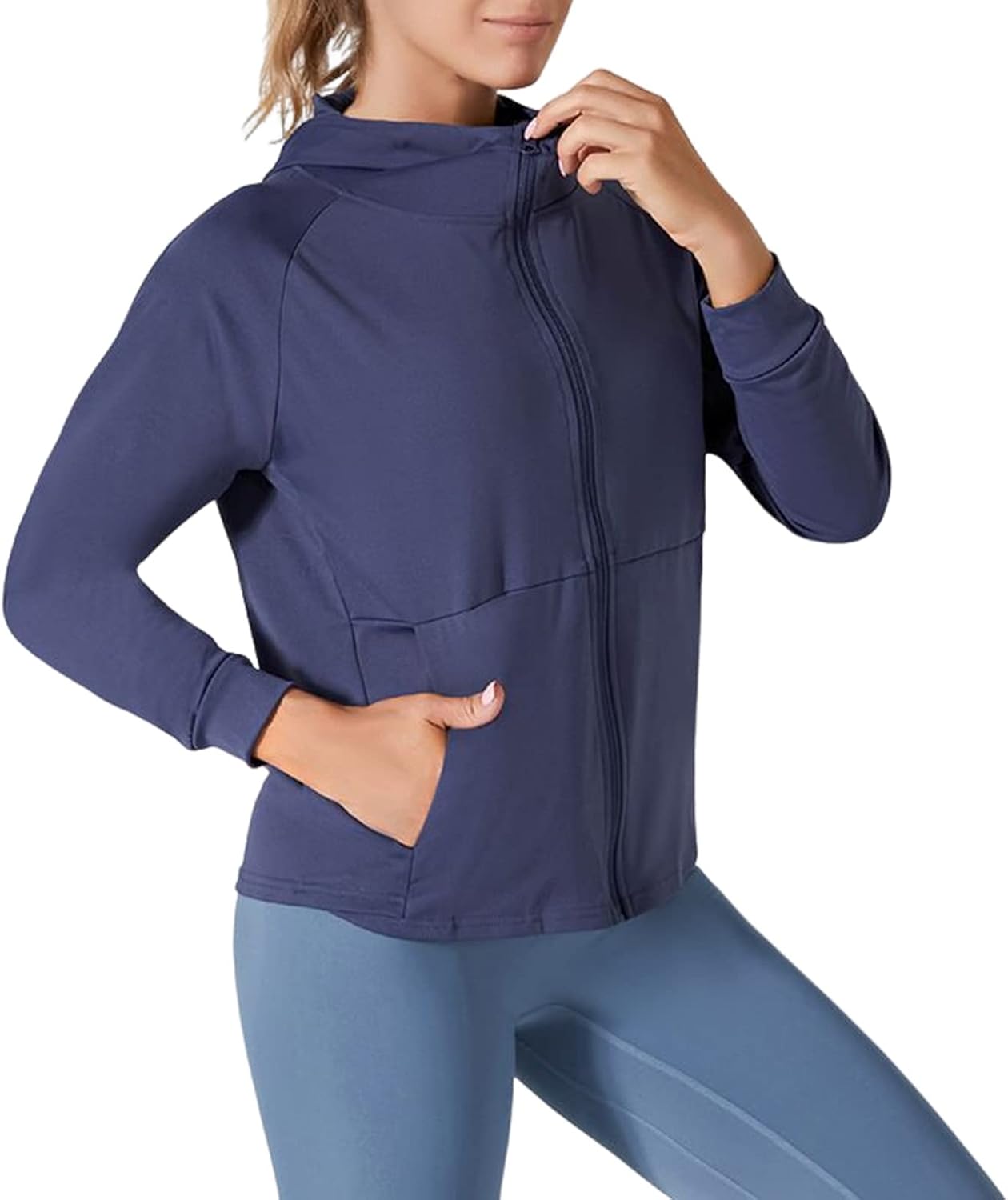 GXFGZZRS Women Zip Up Workout Jacket Lightweight Running Jacket Long ...