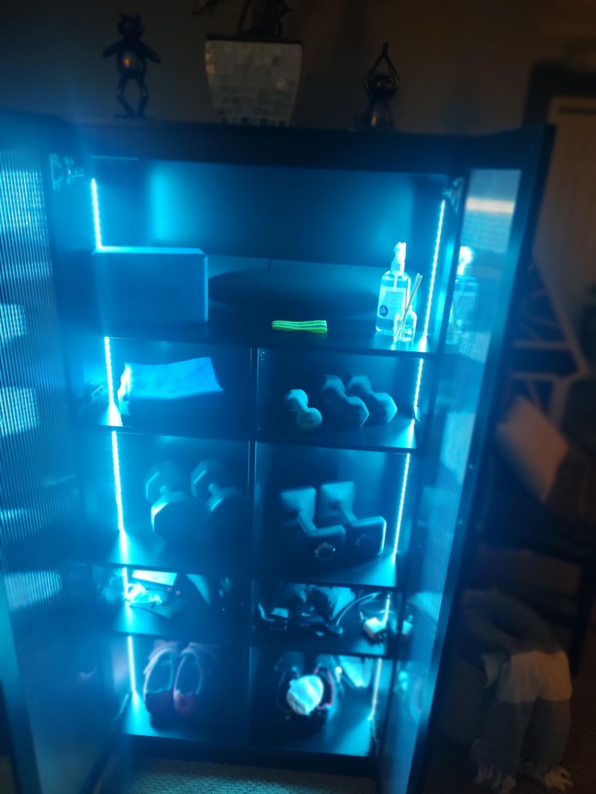 $38/mo - Finance LVSOMT 65" Display Cabinet with LED Lights, Storage ...