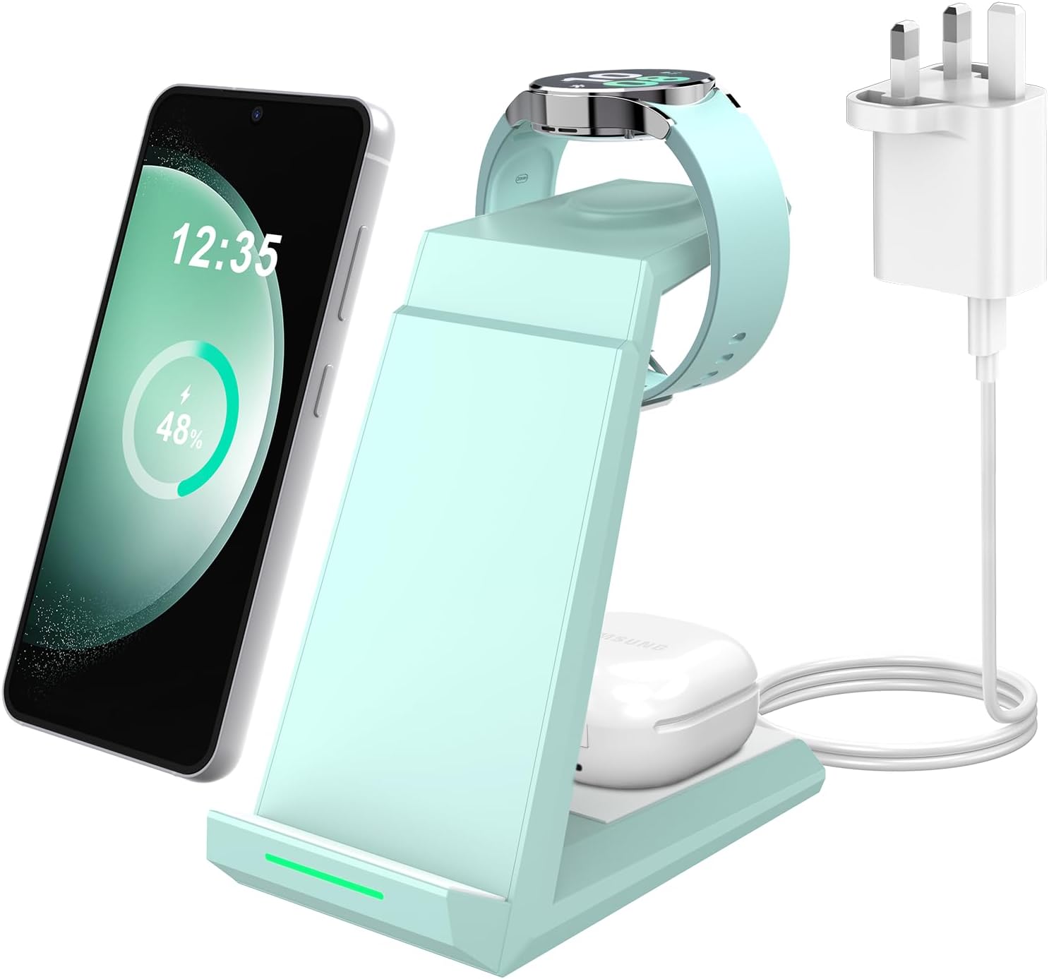 Wireless Charging Station for Samsung - NANAMI 3 in 1 Wireless Charger ...