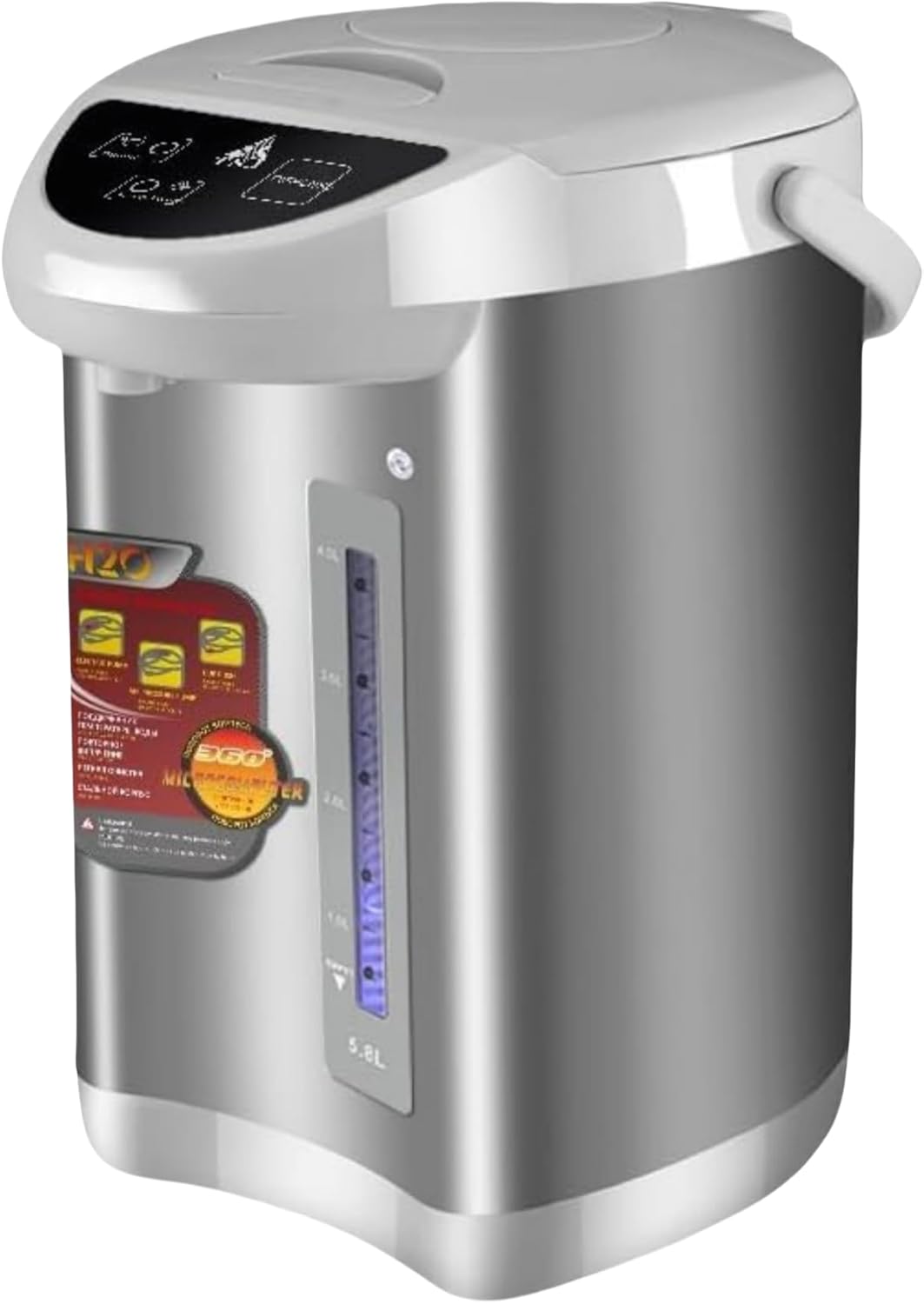 Amazon | Deerou新登場電気ポット 5.8L【節電対策】電気ポット ポット マイコン式 整空焚き防止 安全ロック機能 [シンプル操作でワンタッチ給湯] 水位窓 安全設計 ロック機能 ...