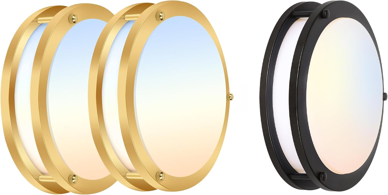 hykolity Selectable CCT LED Round Flat Panel Light, Edge-Lit Flush ...