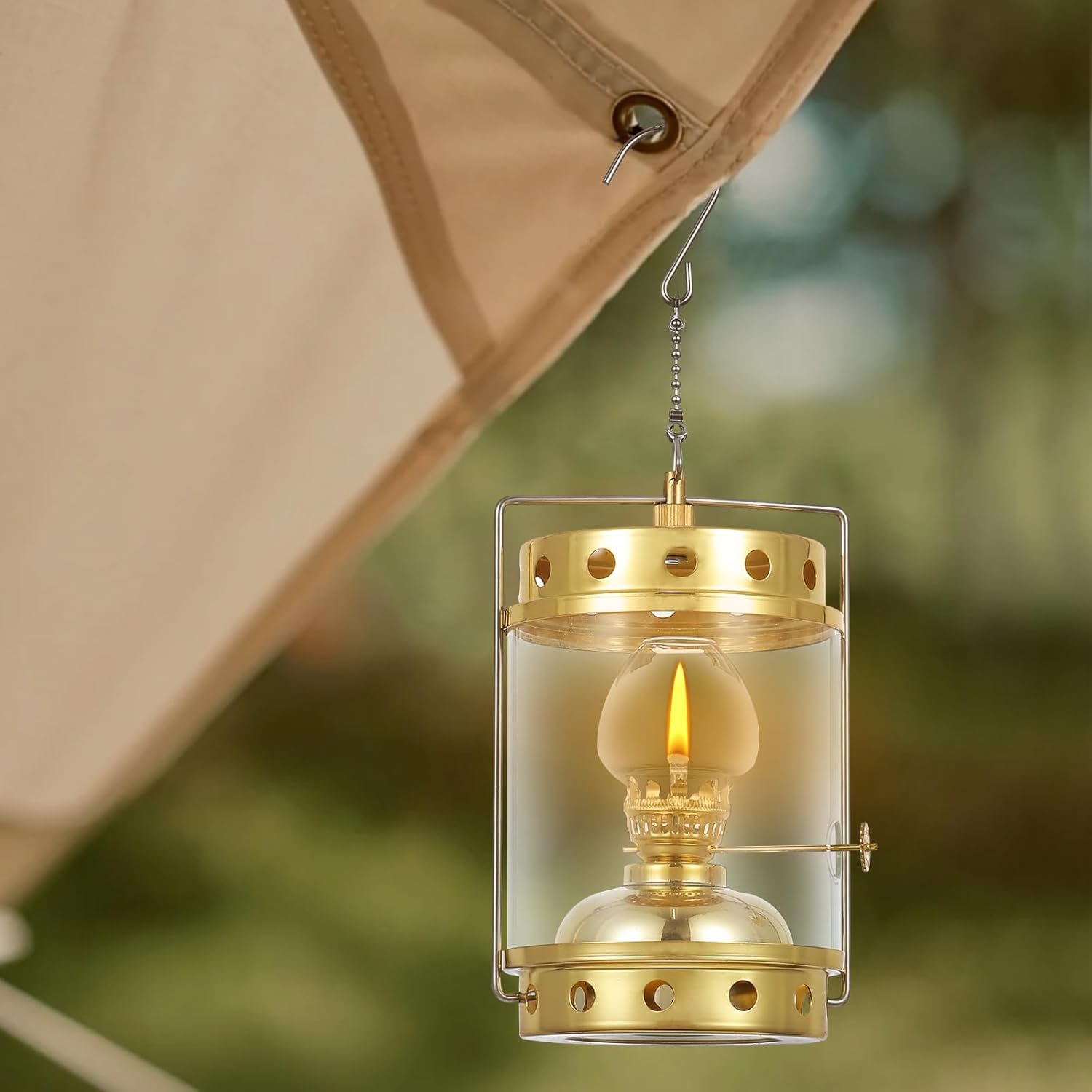 Amazon.com: DNRVK Vintage Large Oil Lamp Hanging Glass Kerosene Lamp ...