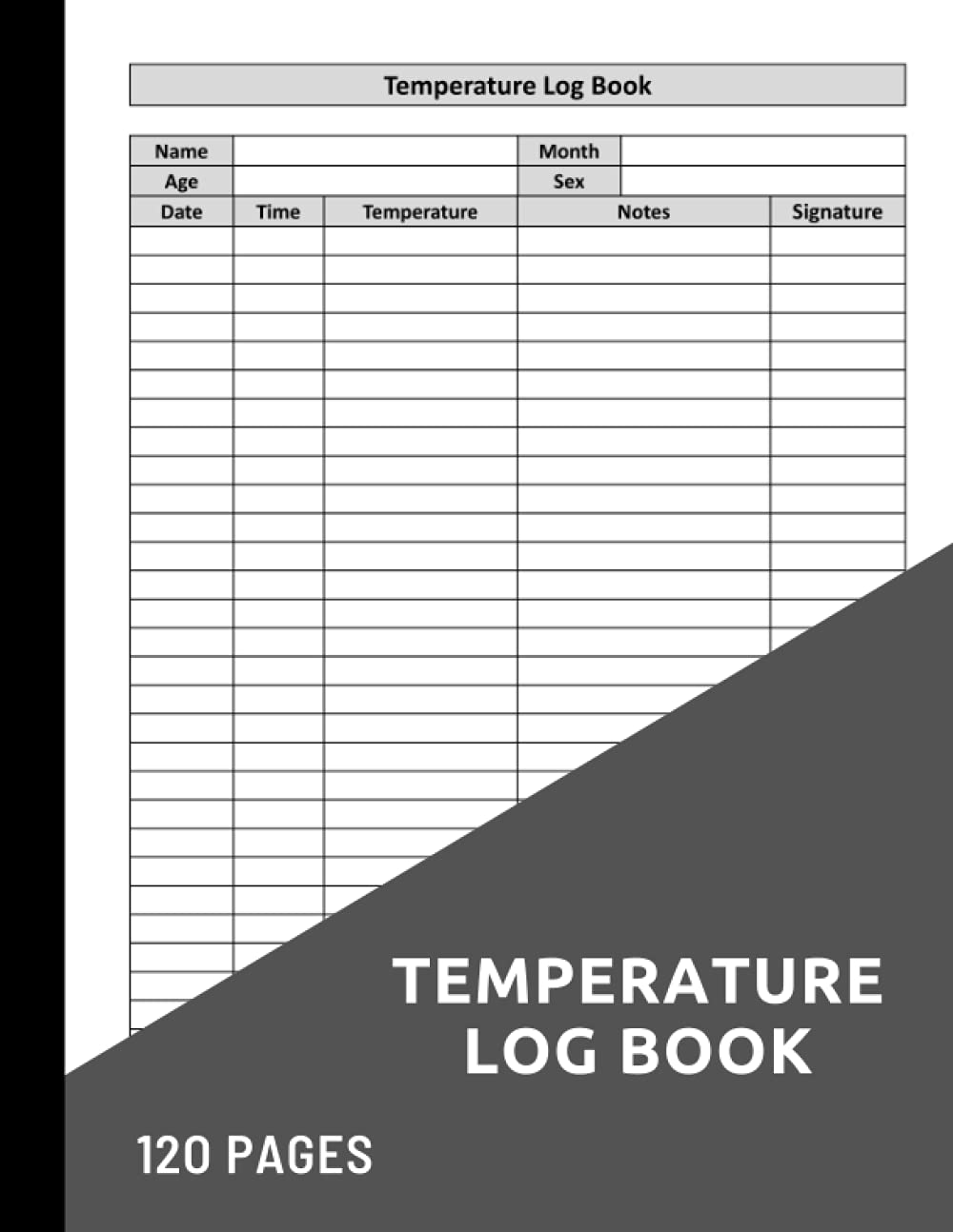 Buy Temperature Log Book: Body Temperature Checkup Medical Log Book ...