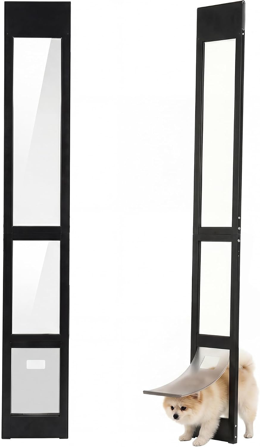 Advwin Aluminum Doggy Door for Sliding Glass Door, Adjustable Height ...