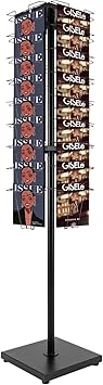 HDMOZUYT Rotating Brochure Display Stand, 36 Pockets Magazine Display ...