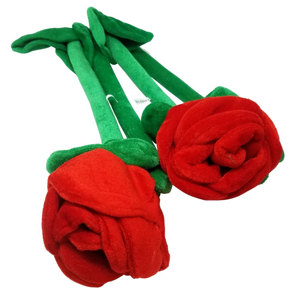 Buy Plush Red Rose Flower Toy with Flexible and Bendable Stem - 32 ...