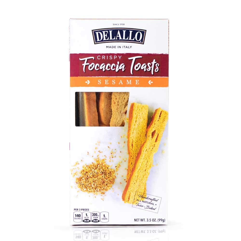 Amazon.com: DeLallo Sesame Focaccia Toasts 3.5 oz (3 pack)